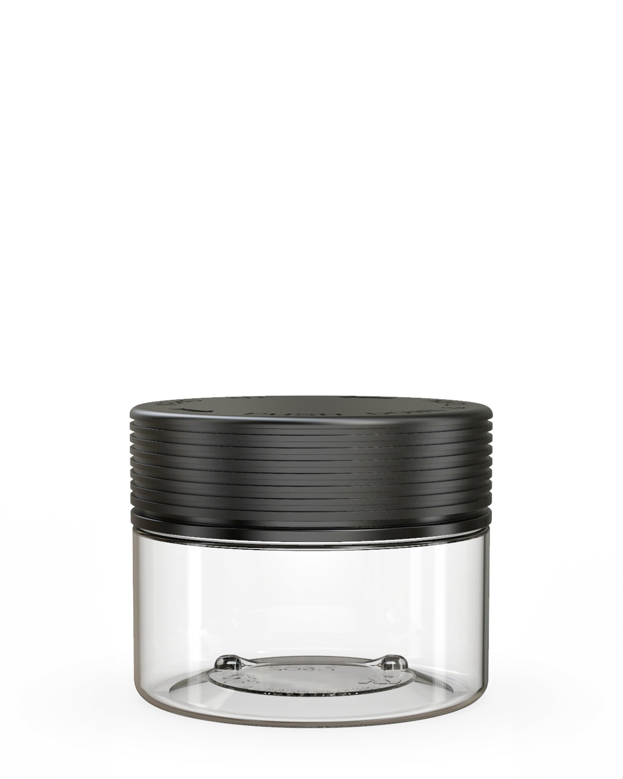 7oz Chubby Gorilla Spiral Plastic Jars with Black Cap