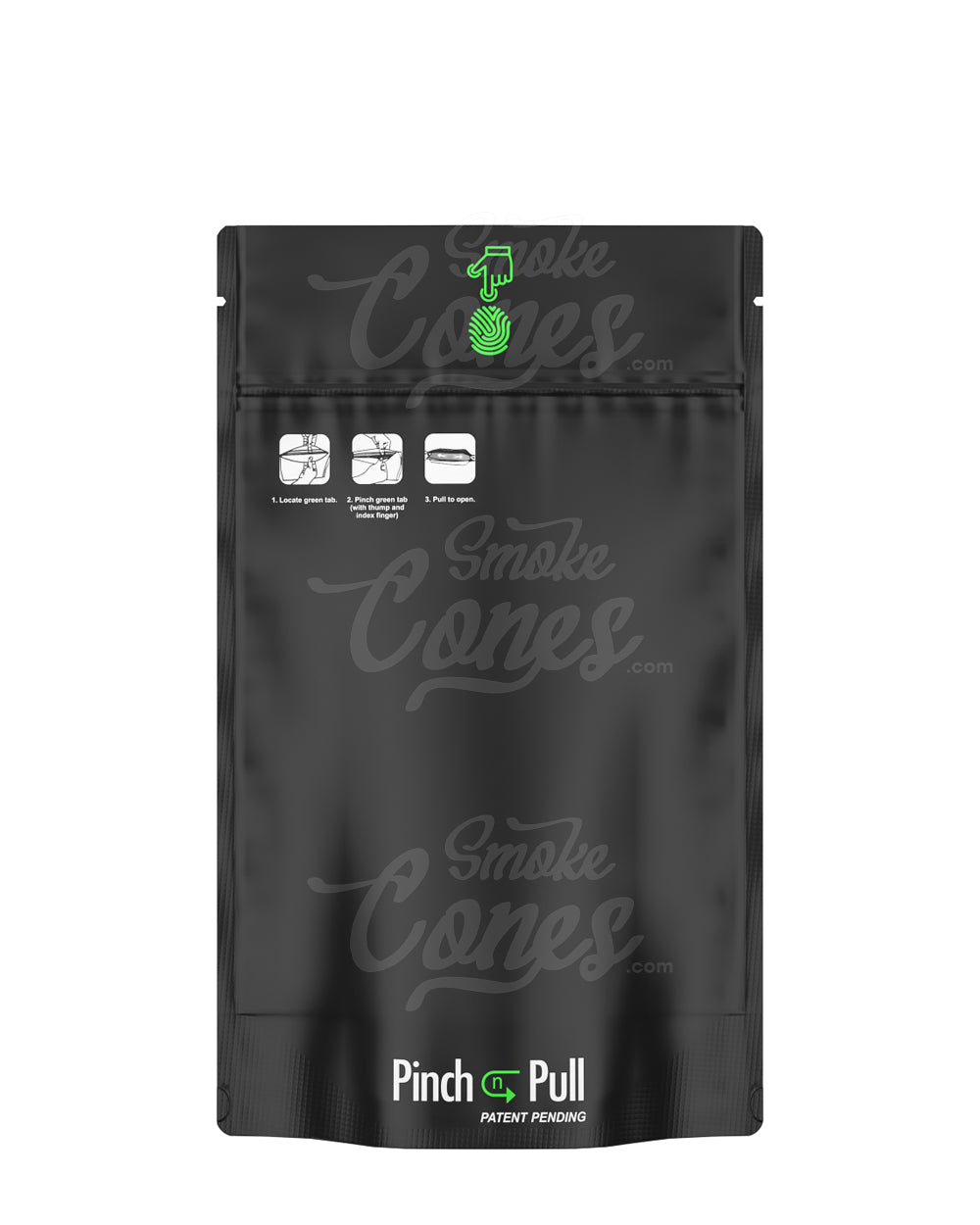 28g Child Resistant & TE Pinch N Pull Matte Black Bags