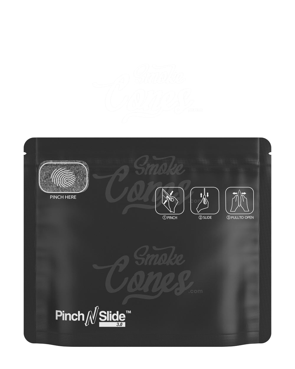 28 Gram CR & TE Pinch N Slide 3.0 Matte Black Mylar Bags