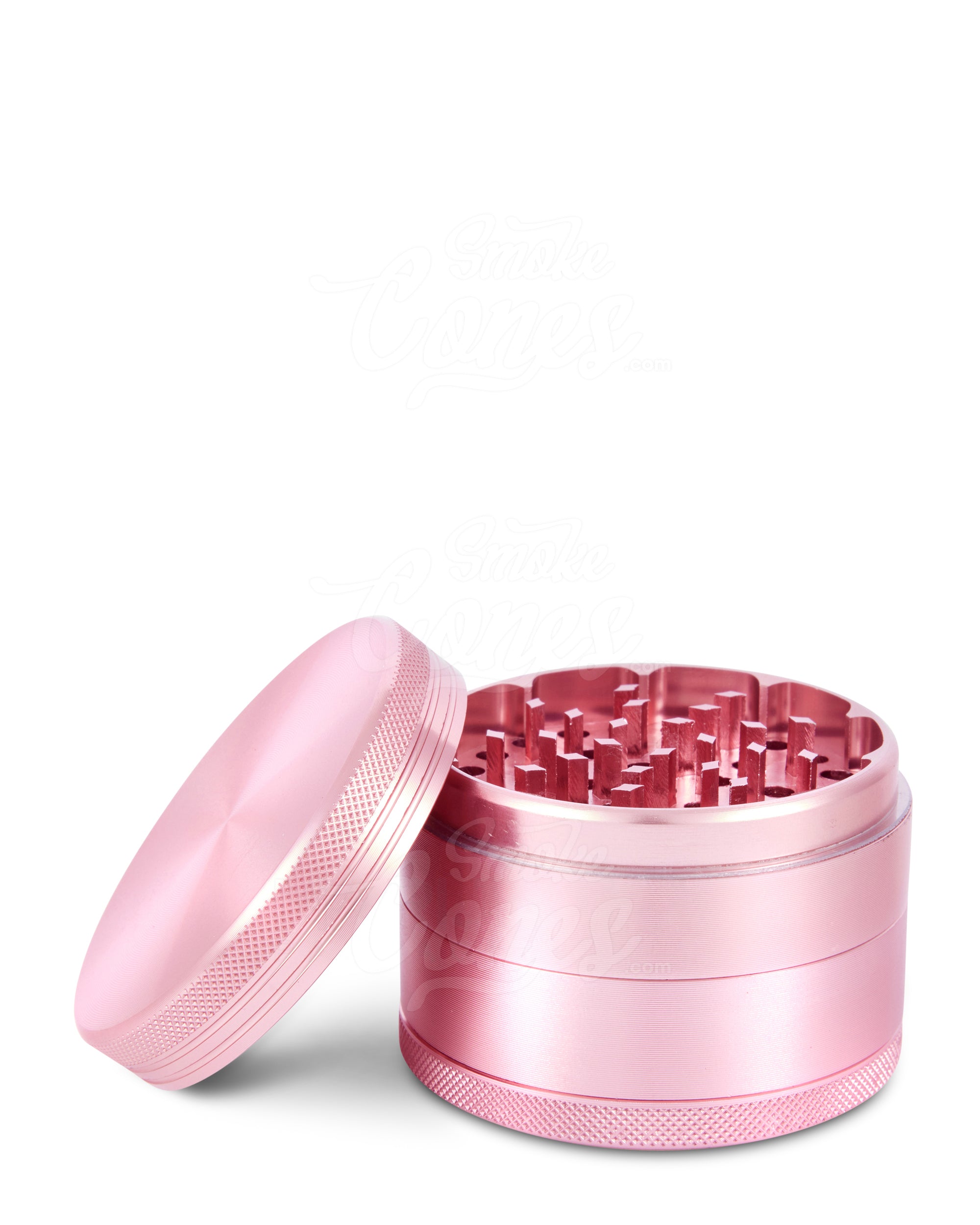 4 Piece 63mm Pink Aluminum Magnetic Grinder w/ Catcher