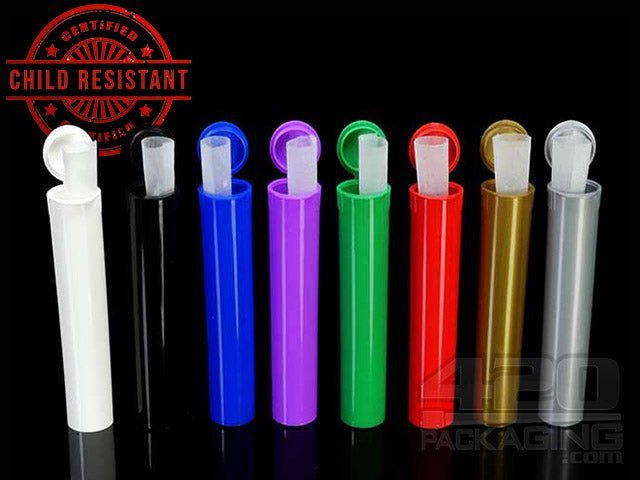 Squeezetops® 84mm Opaque Child Resistant J-Tubes (073100-CR) 1000/Box